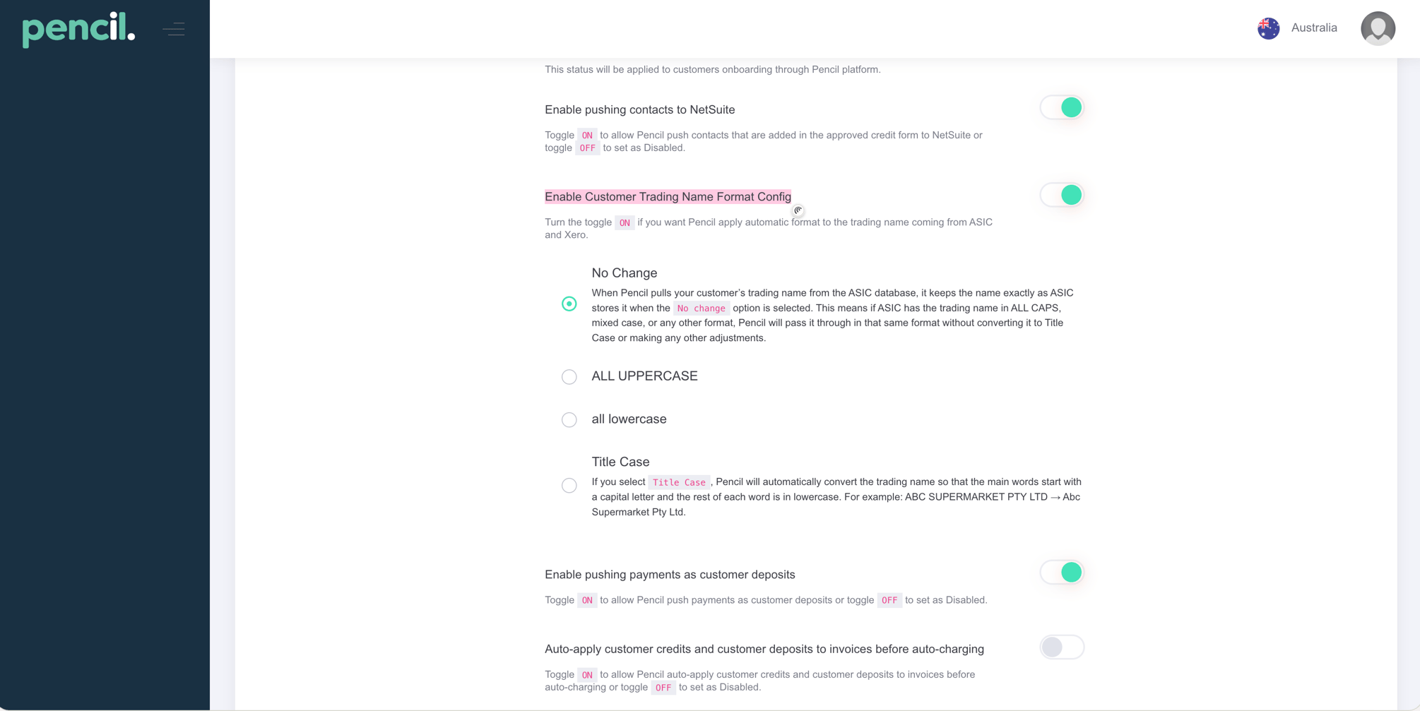 How to Use the Customer Trading Name Format Config in Pencil for Your ...