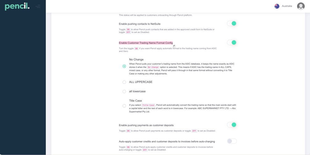 How to Use the Customer Trading Name Format Config in Pencil for Your ...
