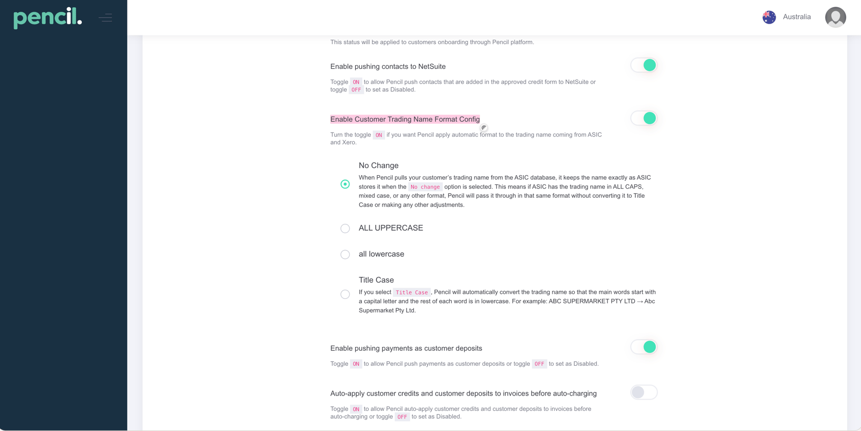 How to Use the Customer Trading Name Format Config in Pencil for Your ...