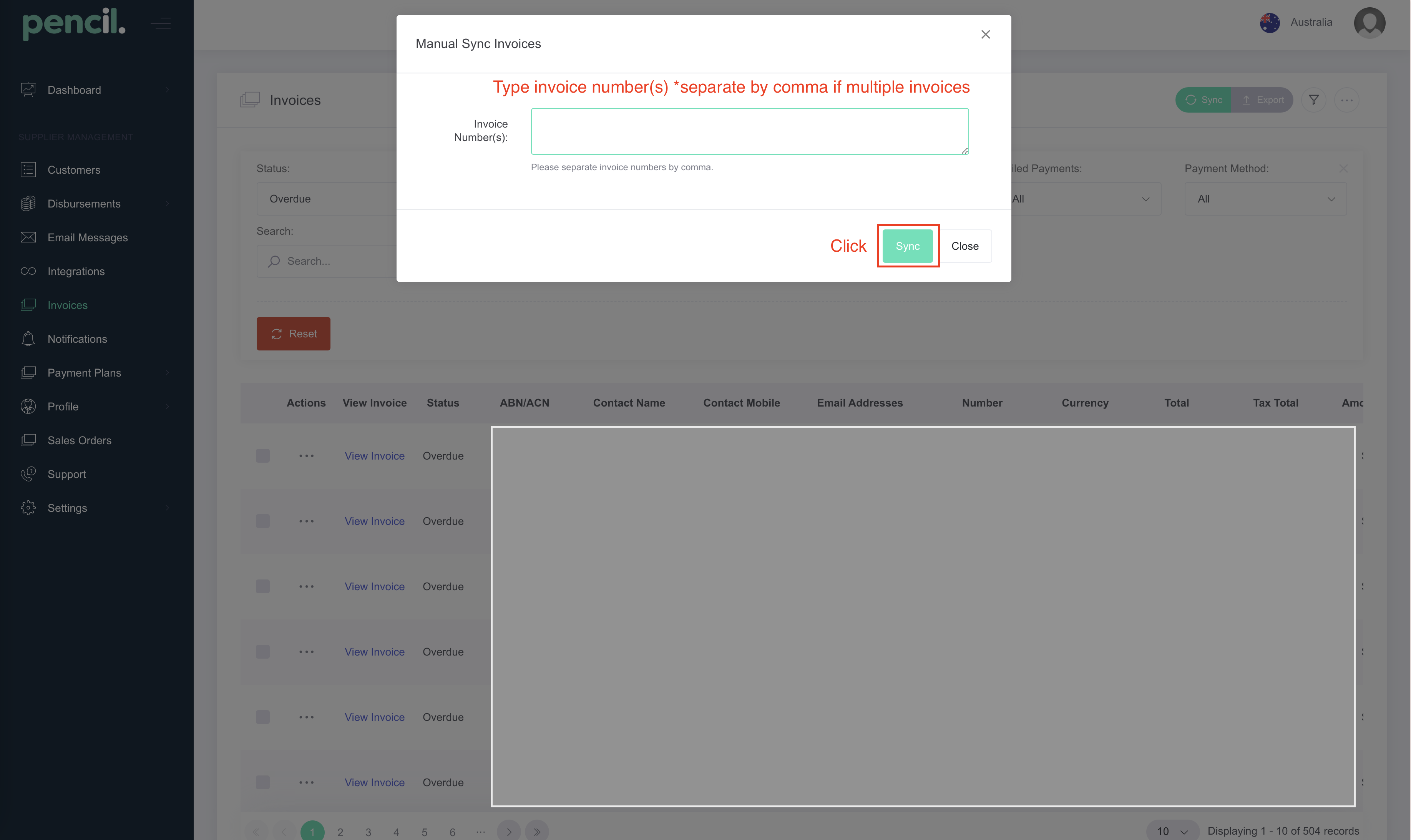 Invoices Walkthrough in Pencil